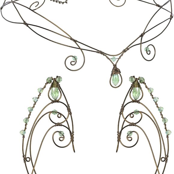 Other | Renaissance Fairy Tale Costume Set Elf Ear Cuff Earrings ...